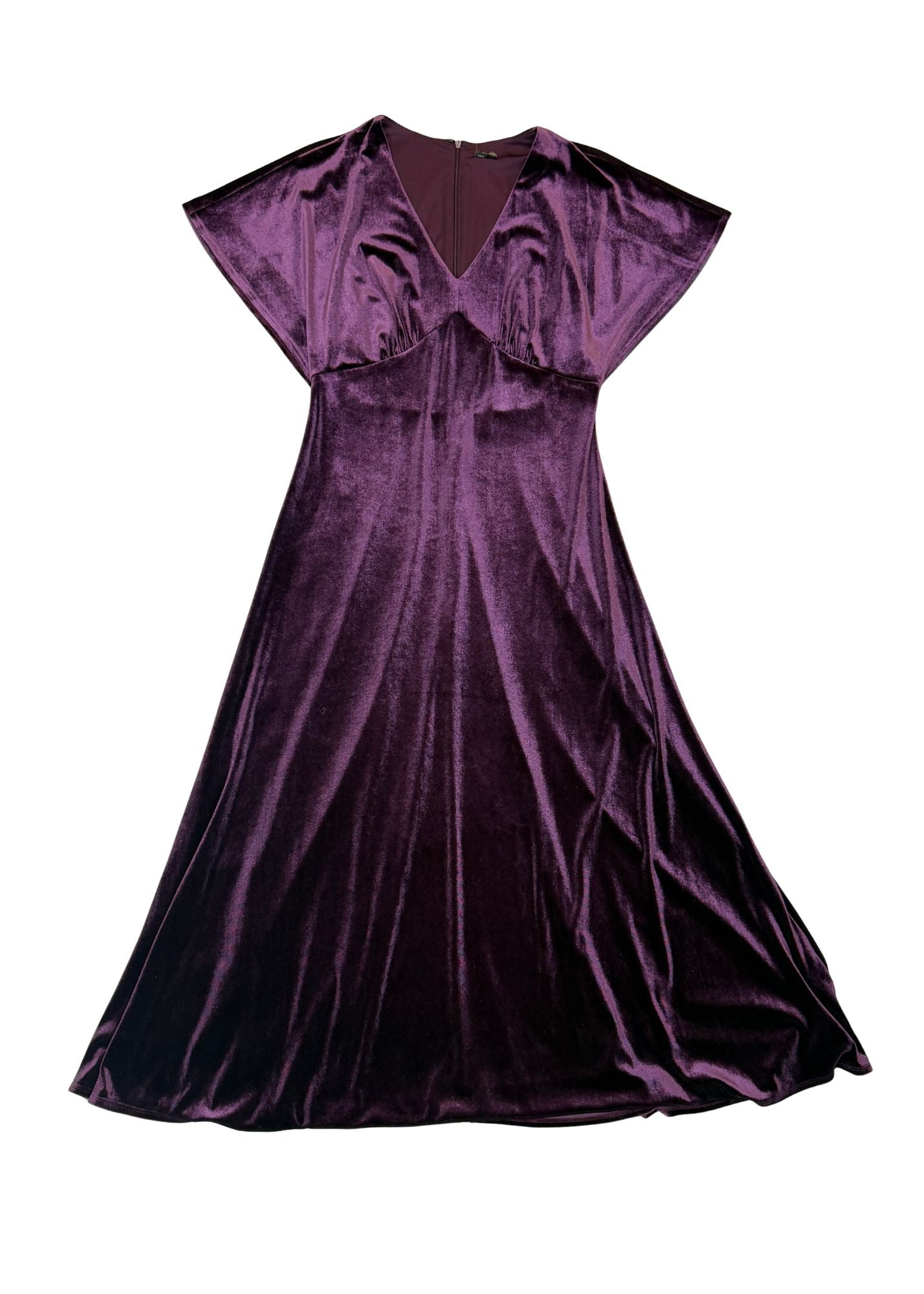 Pre-loved Purple V-Neck Velvet Dress - Size M – Mode on Main by Mara
